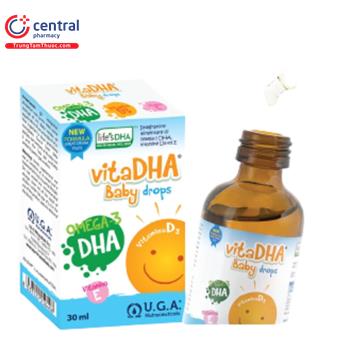 VitaDHA Baby drops 30ml hỗ trợ bổ sung DHA, Vitamin D3 và E cho trẻ