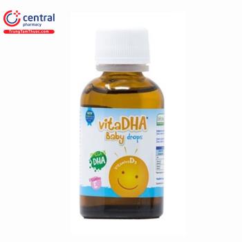 VitaDHA Baby drops 30ml hỗ trợ bổ sung DHA, Vitamin D3 và E cho trẻ