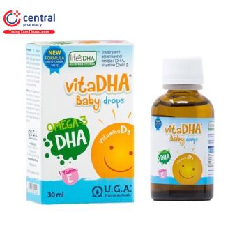 VitaDHA Baby drops 30ml hỗ trợ bổ sung DHA, Vitamin D3 và E cho trẻ