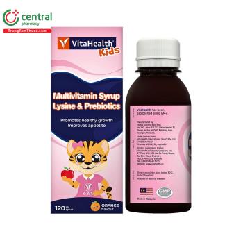 VitaHealth Multivitamin Syrup Lysine & Prebiotics giúp trẻ phát triển