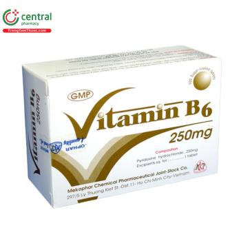 Thuốc Vitamin B6 250mg Mekophar - Bổ sung vitamin B6, phòng ngừa co giật
