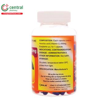 Thuốc Vitamin C 500mg Enlie phòng ngừa, điều trị thiếu hụt vitamin C