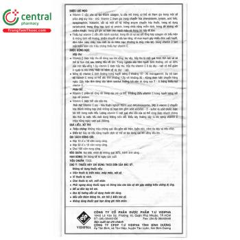 Thuốc Vitamin C 500mg Vidipha (Vỉ) - Trị bệnh do thiếu vitamin C