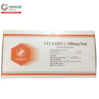 Thuốc Vitamin C 500mg/5ml Pharbaco điều trị và phòng bệnh scorbut