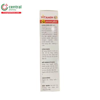 Thuốc Vitamin E Seven Plus bổ sung Vitamin E và hạn chế lão hoá da