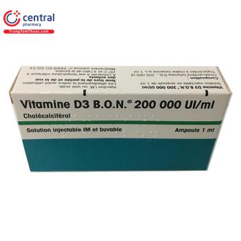 Thuốc Vitamine D3 B.O.N 200 000 UI/1 ml: tác dụng, giá bán