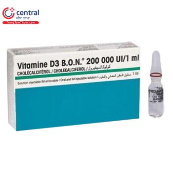 Thuốc Vitamine D3 B.O.N 200 000 UI/1 ml: tác dụng, giá bán