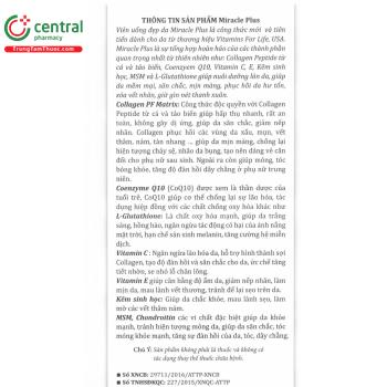 Thuốc Vitamins For Life Miracle Plus - Giúp cải thiện sức khỏe làn da