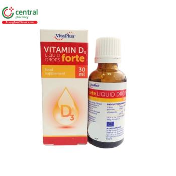 Vitaplus Vitamin D3 Forte liquid drops giải pháp chống còi xương