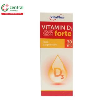 Vitaplus Vitamin D3 Forte liquid drops giải pháp chống còi xương