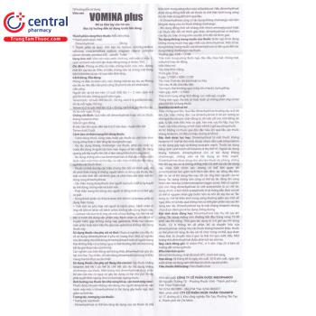 Thuốc Vomina Plus 50mg - Thuốc điều trị triệu chứng chóng mặt, buồn nôn