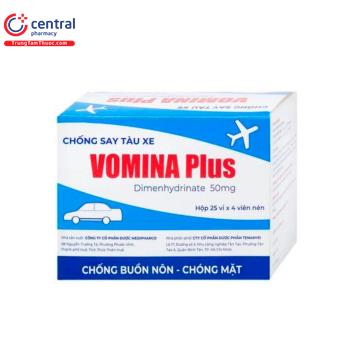 Thuốc Vomina Plus 50mg - Thuốc điều trị triệu chứng chóng mặt, buồn nôn