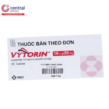 [CHÍNH HÃNG] Thuốc Vytorin 10mg/20mg điều trị tăng Cholesterol máu