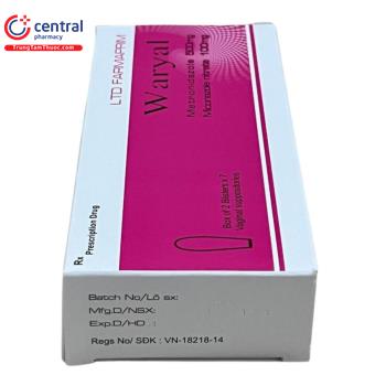 [CHÍNH HÃNG] Thuốc viên đặt Waryal điều trị tại chỗ viêm âm đạo