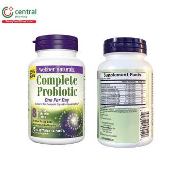 Thuốc Webber Naturals Complete Probiotic hỗ trợ đường ruột khỏe mạnh