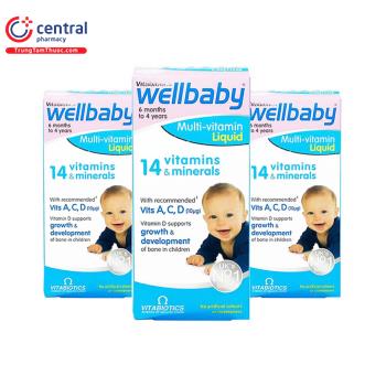 [CHÍNH HÃNG] Wellbaby Multi-Vitamin Liquid bổ sung dưỡng chất cho bé