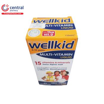 Wellkid Multi-Vitamin Liquid bổ sung dưỡng chất cho trẻ từ 4-12 tuổi