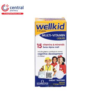 Wellkid Multi-Vitamin Liquid bổ sung dưỡng chất cho trẻ từ 4-12 tuổi