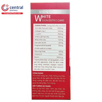 Viên uống trắng da White Skin Estro Care trị nám, tàn nhang