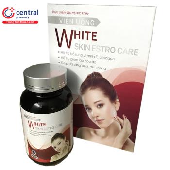 Viên uống trắng da White Skin Estro Care trị nám, tàn nhang