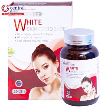 Viên uống trắng da White Skin Estro Care trị nám, tàn nhang
