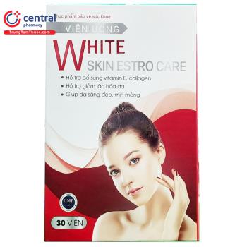 Viên uống trắng da White Skin Estro Care trị nám, tàn nhang
