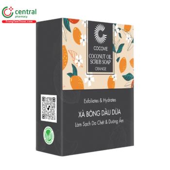 Xà bông dầu dừa cam Cocovie giúp làm sạch, dưỡng ẩm da thêm mềm mịn
