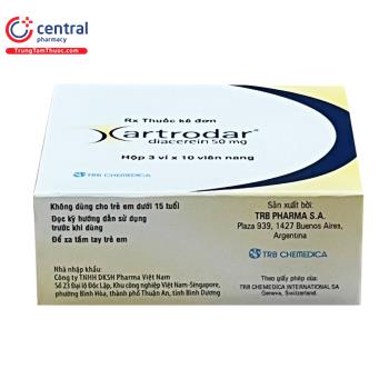 Thuốc Artrodar 50mg điều trị thoái hoá khớp: cách dùng và giá bán
