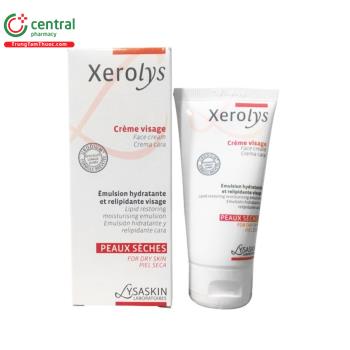Kem bôi da Xerolys Crème Visage - Dưỡng ẩm cho da khô, da rất khô