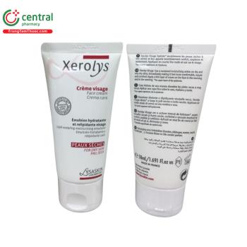 Kem bôi da Xerolys Crème Visage - Dưỡng ẩm cho da khô, da rất khô