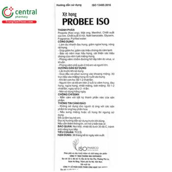 Xịt họng Probee ISO - Giúp làm dịu nhanh cảm giác đau rát cổ họng