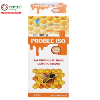Xịt họng Probee ISO - Giúp làm dịu nhanh cảm giác đau rát cổ họng