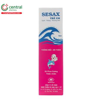 Xịt mũi Sesax 70ml (trẻ em) phòng ngừa sổ mũi, ngạt mũi cho bé