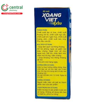 Xịt mũi Xoang Viet Extra - Thông mũi xoang, giảm viêm mũi, sổ mũi