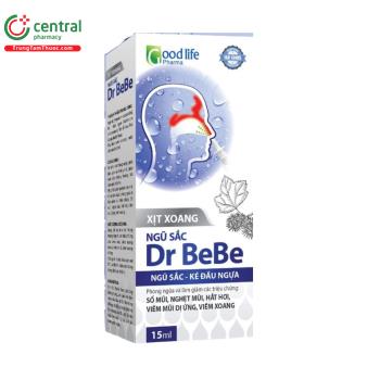 Thuốc Xịt Xoang Ngũ Sắc Dr BeBe giúp làm giảm nghẹt mũi, hắt hơi