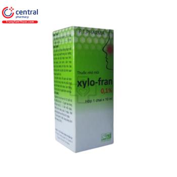 Thuốc nhỏ mũi Xylo-fran 0.1% - Giảm nhanh chóng triệu chứng ngạt mũi