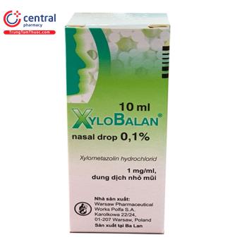 Thuốc nhỏ mũi XyloBalan 0,1% - Thuốc điều trị ngạt mũi, sổ mũi