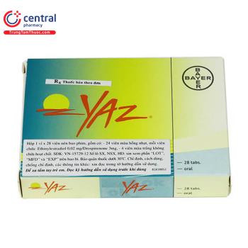[CHÍNH HÃNG] Thuốc tránh thai hằng ngày Yaz của Bayer