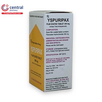 Thuốc Yspuripax - Điều trị co thắt cơ trơn đường tiết niệu, tiểu khó