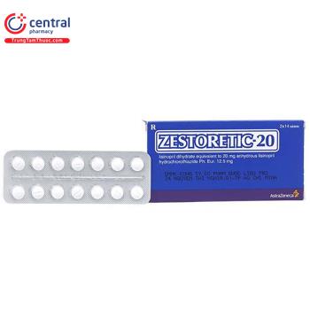 Thuốc Zestoretic 20mg AstraZeneca - điều trị tăng huyết áp