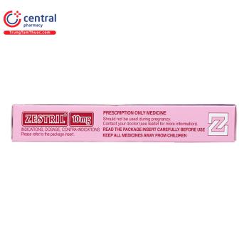 Thuốc Zestril 10mg - Thuốc có tác dụng làm hạ huyết áp hiệu quả