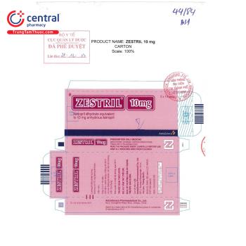 Thuốc Zestril 10mg - Thuốc có tác dụng làm hạ huyết áp hiệu quả