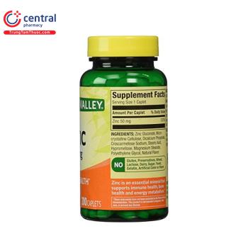 Thuốc Zinc Spring Valley 50mg - thuốc bổ sung kẽm