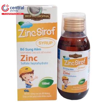 Thuốc ZincSirof 100ml b sung kẽm, phòng ngừa tình trạng thiếu kẽm