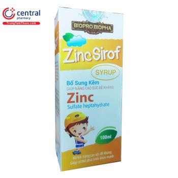 Thuốc ZincSirof 100ml b sung kẽm, phòng ngừa tình trạng thiếu kẽm