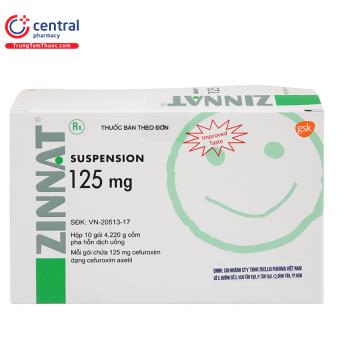 Thuốc Zinnat Suspension 125mg (gói) - Kháng khuẩn hiệu quả
