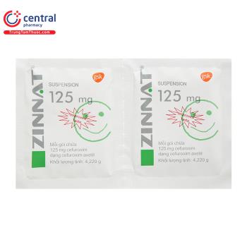 Thuốc Zinnat Suspension 125mg (gói) - Kháng khuẩn hiệu quả