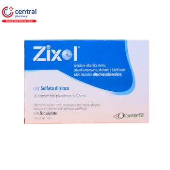 Nước mắt nhân tạo Zixol 0,6ml bôi trơn nhãn cầu, giữ ẩm, bảo vệ giác mạc