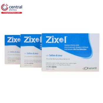 Nước mắt nhân tạo Zixol 0,6ml bôi trơn nhãn cầu, giữ ẩm, bảo vệ giác mạc