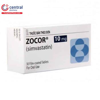 [CHÍNH HÃNG] Thuốc Zocor 10mg - Thuốc làm hạ Cholesterol máu